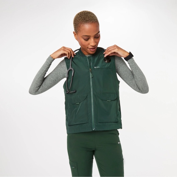 Figs | Jackets & Coats | Figs British Racing Green Onshift Extremes ...